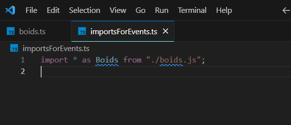 How To Use Imports For Events With Typescript