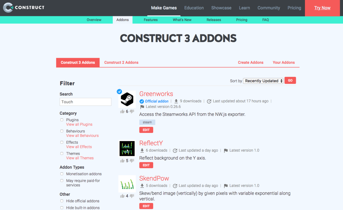 Introducing the Construct Addon Exchange!