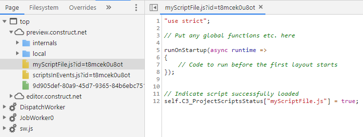 Debugging Script Construct 3 Documentation