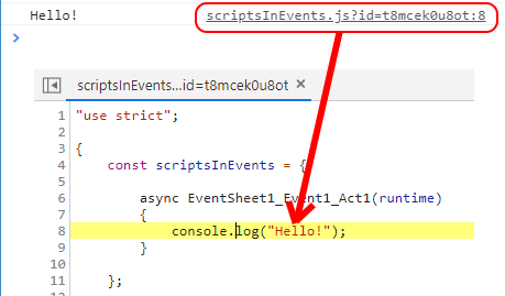 Debugging script - Construct 3 Documentation