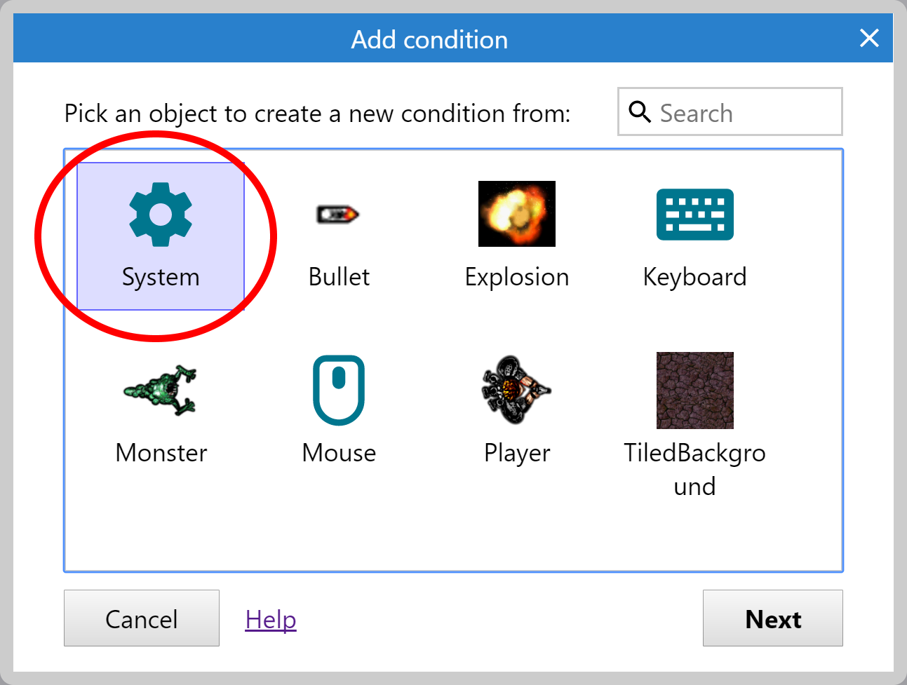 Adding events - Beginner's guide to Construct 3