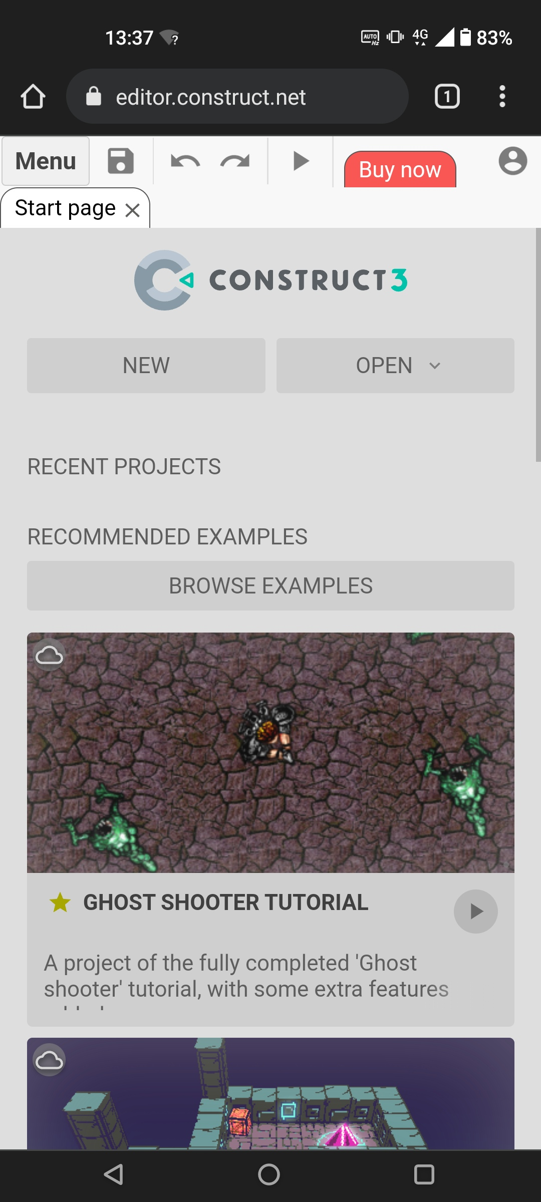 Construct on mobile - Construct Animate Documentation
