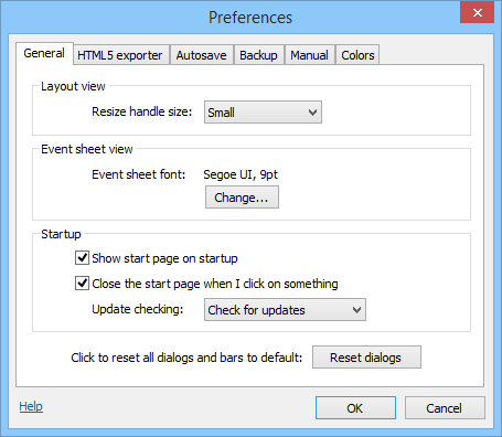 Preferences dialog - Construct 2 Documentation