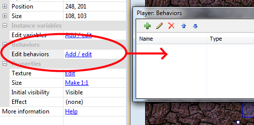 Behavior（ふるまい・挙動）を加える - Construct 2 初心者向けガイド