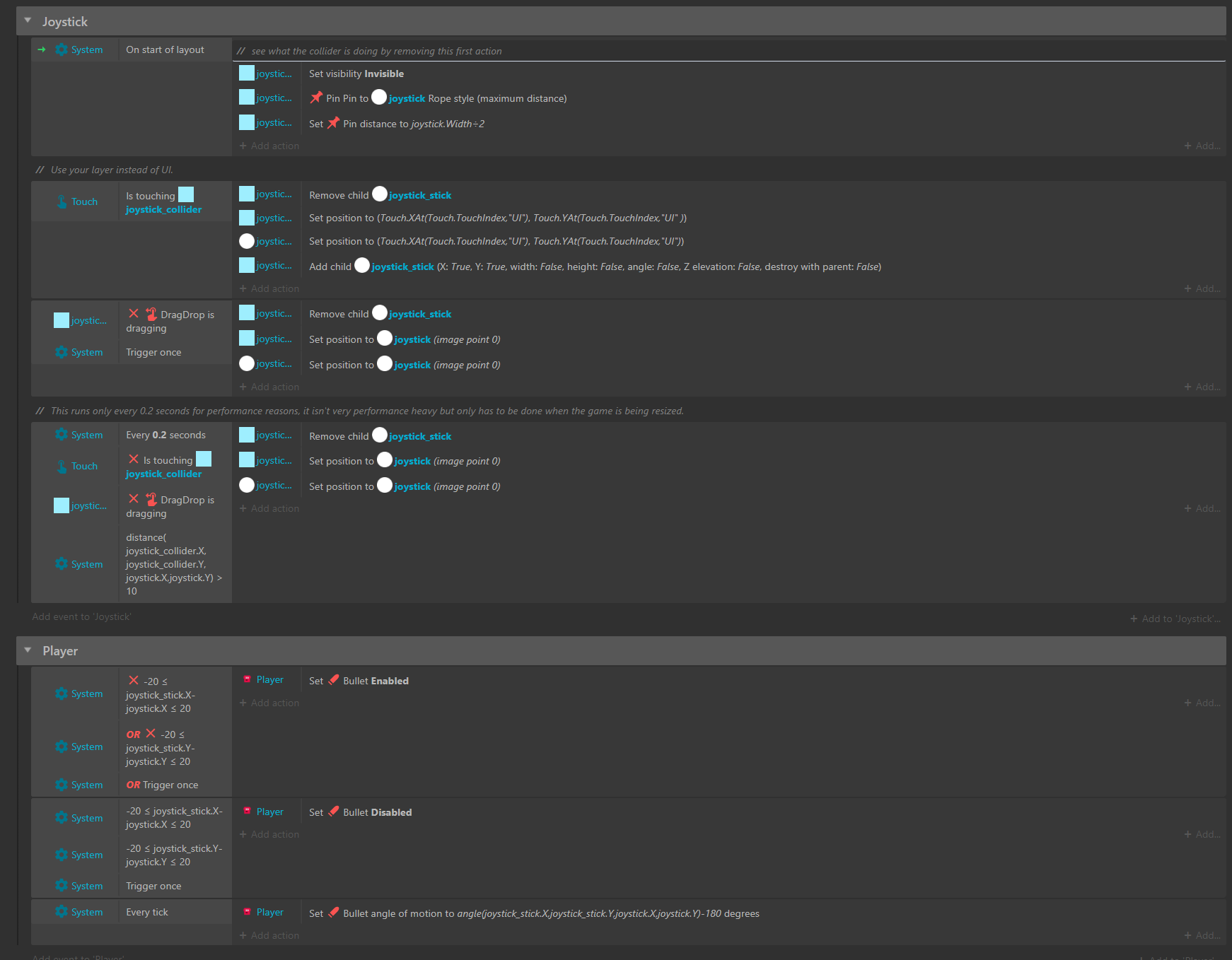 Virtual Joystick for touch / mobile games - joystick snaps