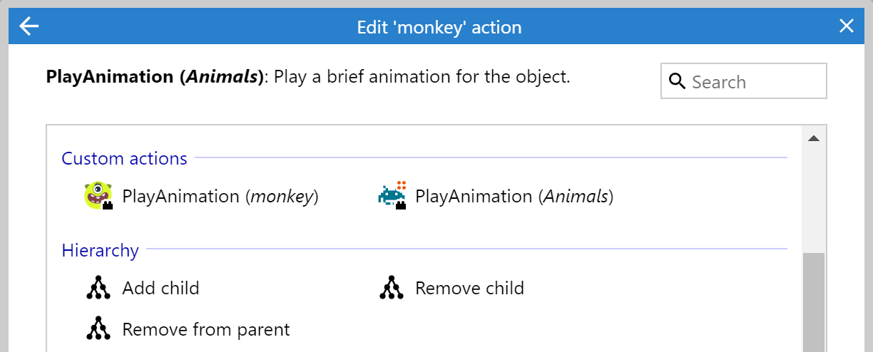 Custom Actions Construct 3 Documentation
