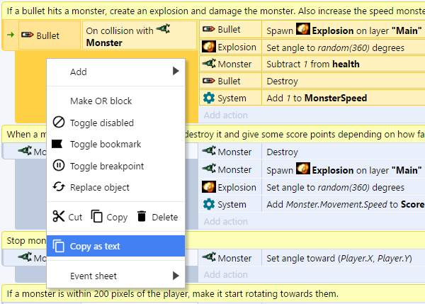 Event Sheet improvements in Construct 3 - Construct Official Blog