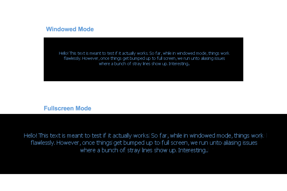 Sprite Font Has Weird Lines in Fullscreen Mode - Create Games