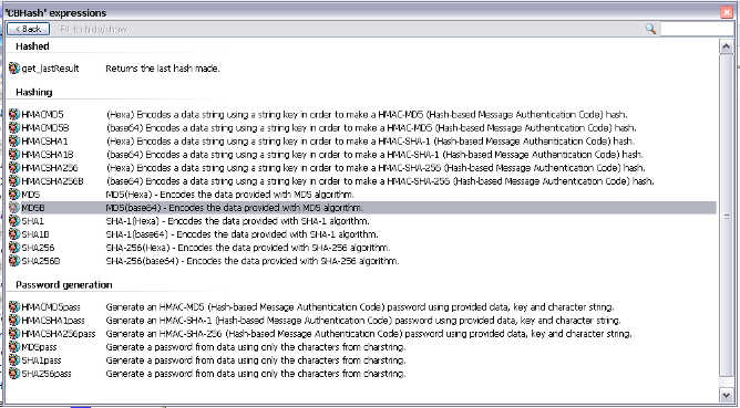 CB Hash - MD5, SHA-1 and SHA-256 hashing algorithms.