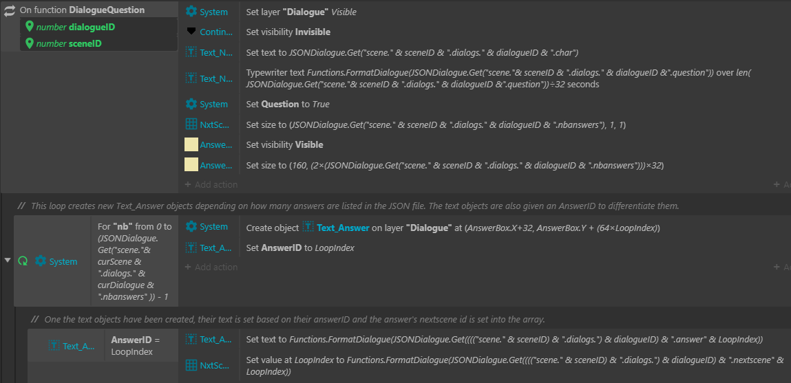 Branching Dialogue - Branching Dialogue using JSON