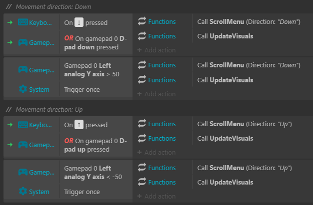 List Menu - Creating menus for keyboard or gamepad input