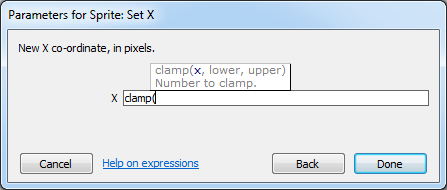 The Parameters dialog - Construct 2 Documentation