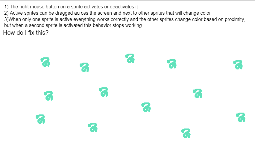 How do I make a bunch of sprites change color based