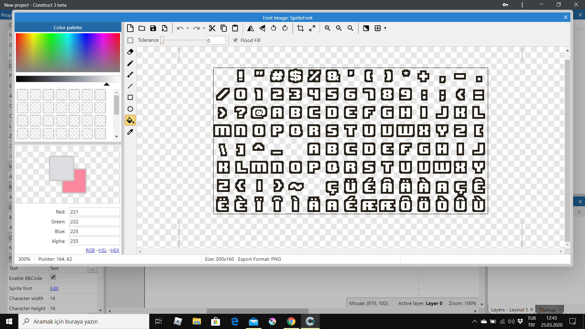 Hi teachers, my problem is Construct 3 sprite font. - Make Games