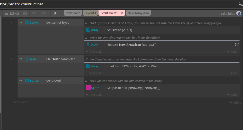 How to Load ( fill) array from a Json File in Construct 3