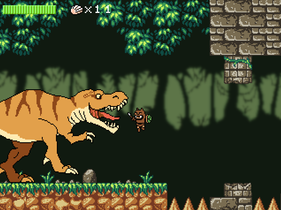 Dinosaur themed platformer, WIP - Game Makers Showcase