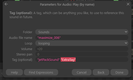 Multiple tags for Audio - Make Games