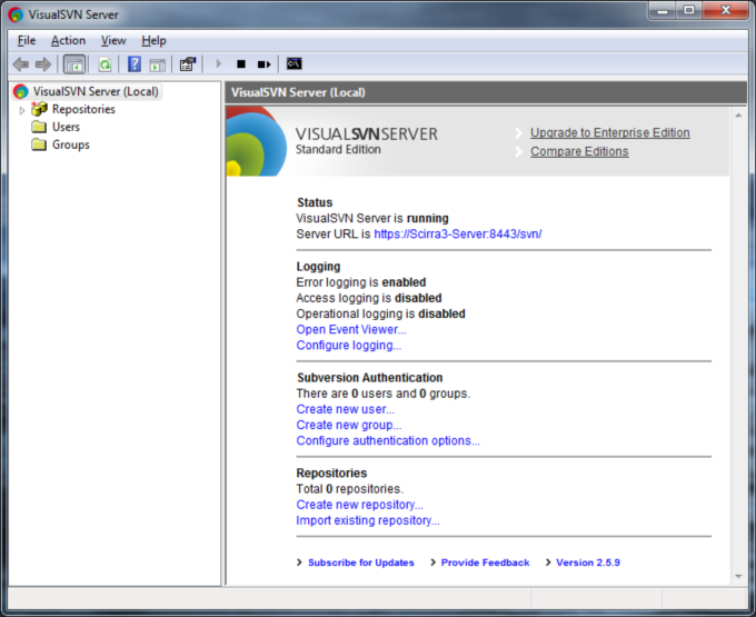 Setting up an SVN system on Windows