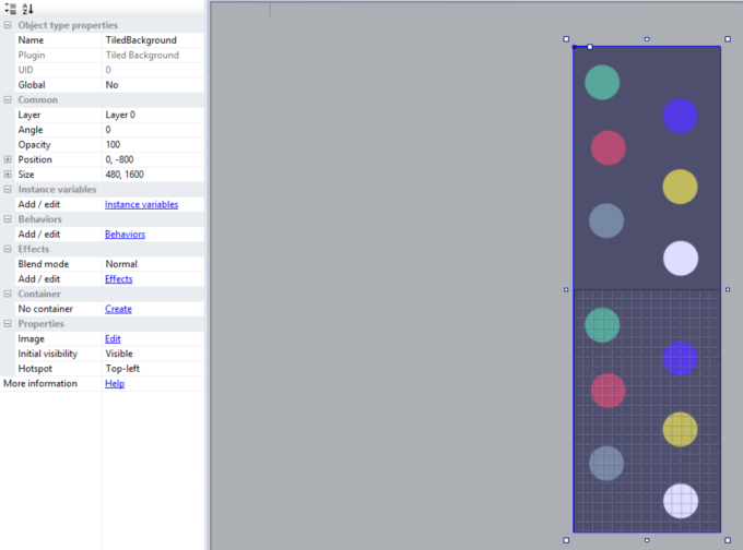Screenshots - How to create an infinite scrolling background