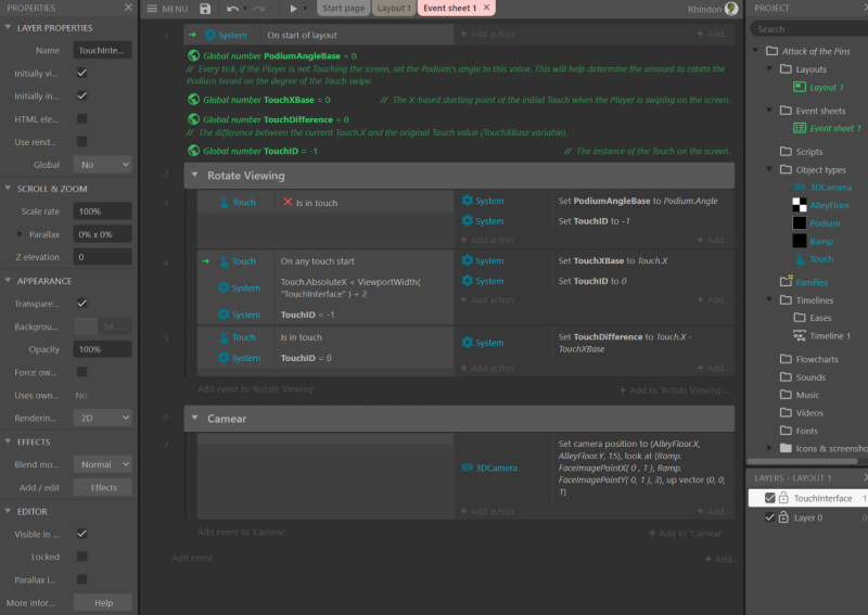 Rotate 3D Camera By Touch Drag - Game Makers Help