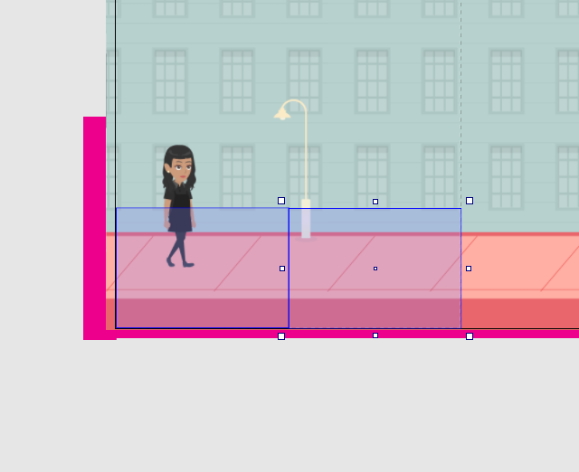 How do I make the character move left or right using touch?