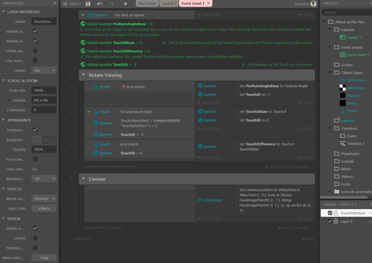 Rotate 3D Camera By Touch Drag - Game Makers Help