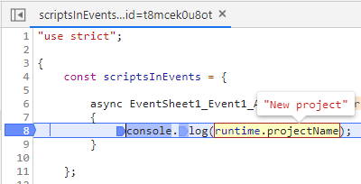 Debugging script - Construct 3 Documentation