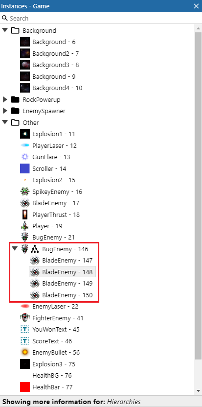 Instances Bar - Construct Animate Documentation