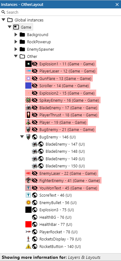 Instances Bar - Construct Animate Documentation