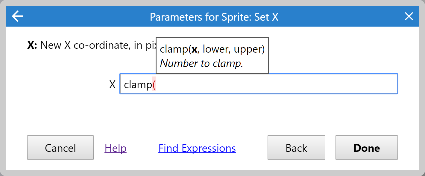 The Parameters dialog - Construct Animate Documentation