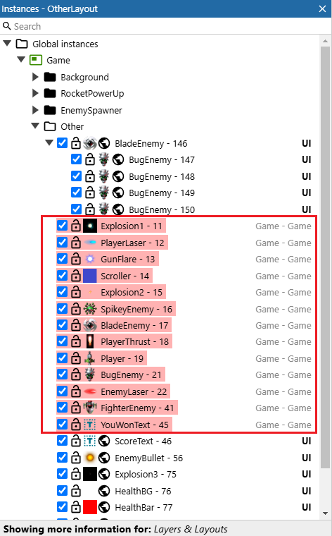 Instances Bar - Construct 3 Documentation