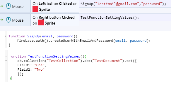 Basic Firebase Setup using C3's built in Javascript.