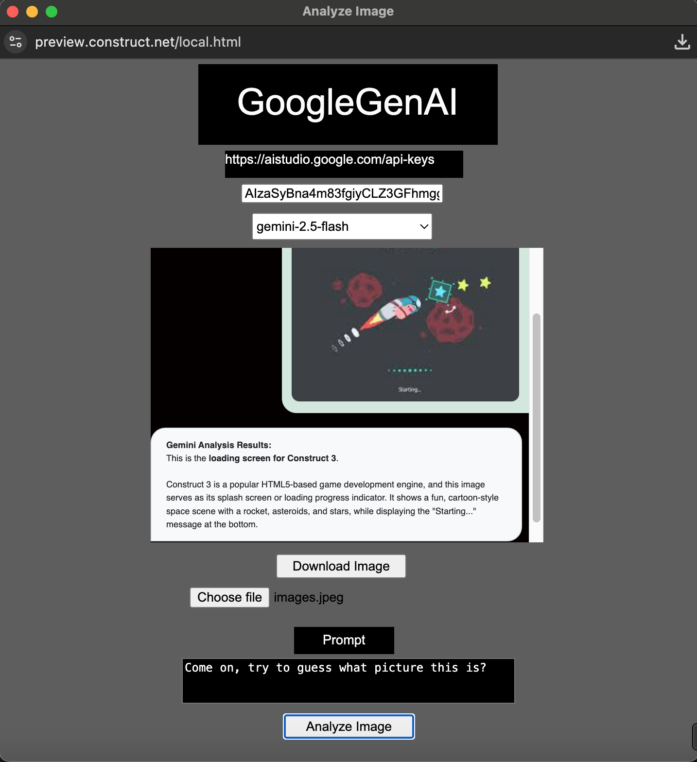 New Addon Google Gen AI (Gemini) - Construct 3 Plugin SDK