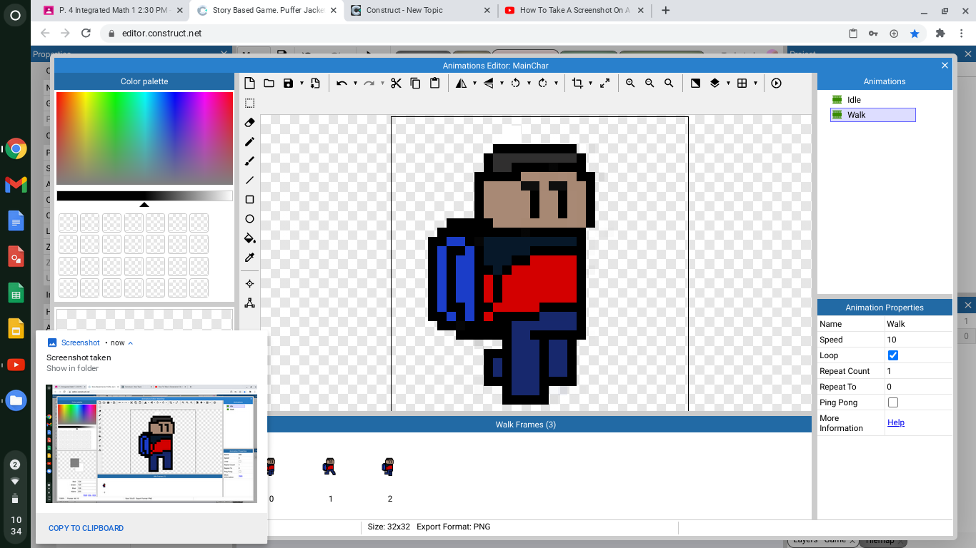 Animation is moving character? - Make Games