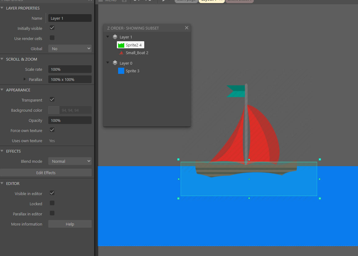 How do I crop the sprite from bottom run-time to make a boat