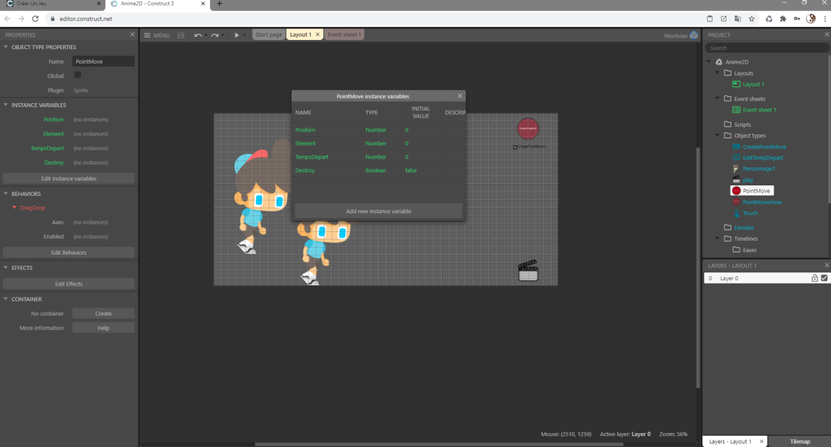The 2 character doesn't advance - Game Building Help