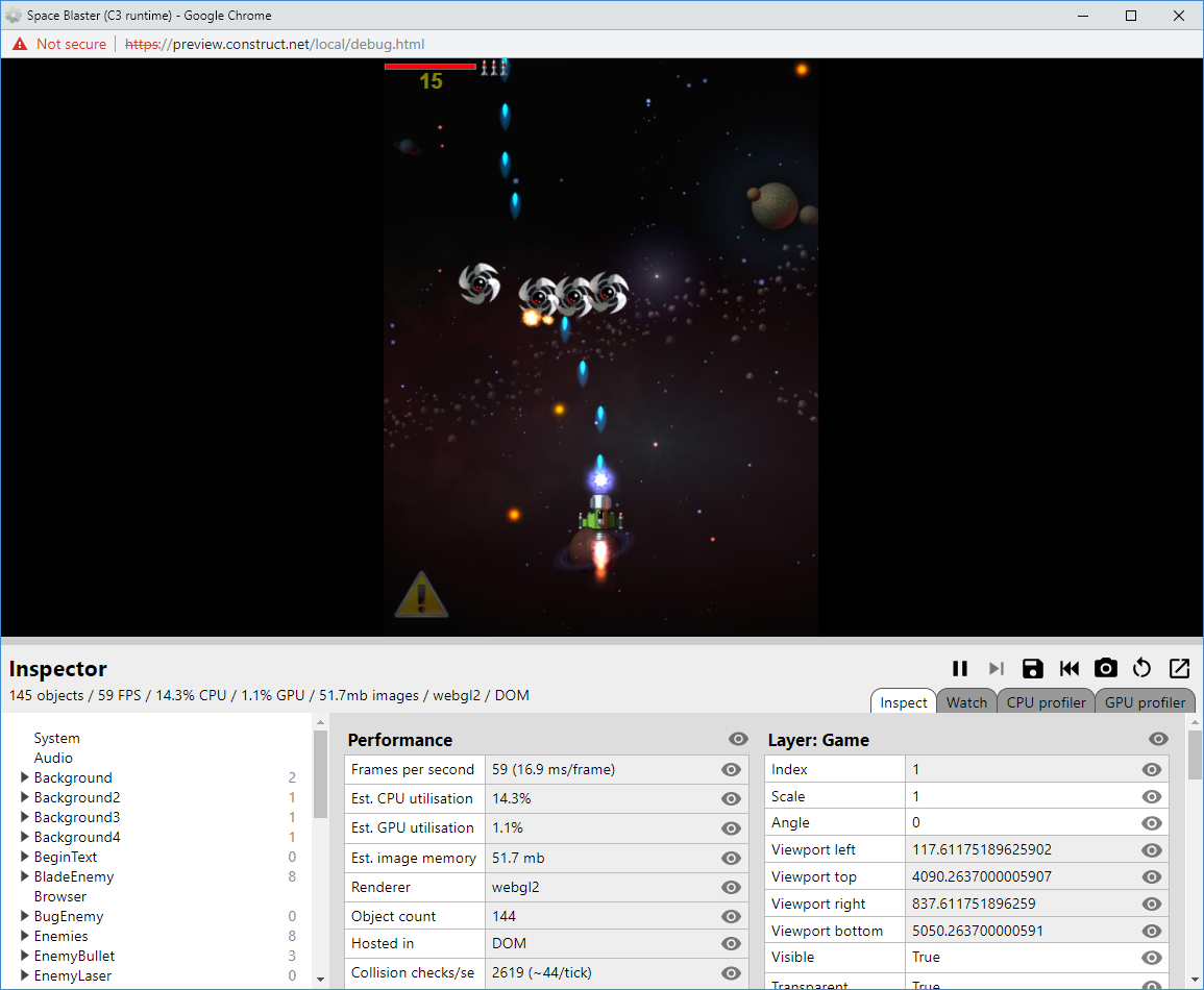The Debugger - Construct 3 Documentation