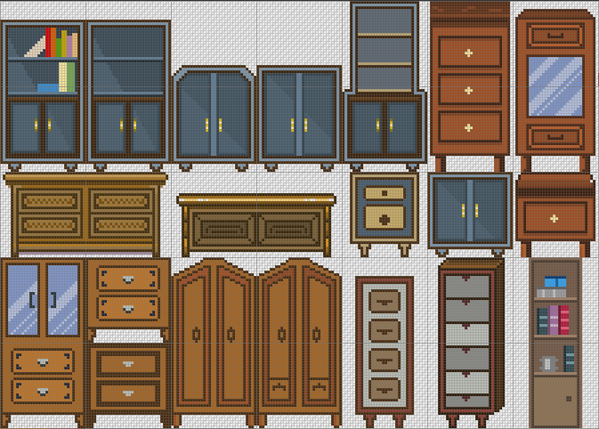 Interior Pixel Art - Game Sprites