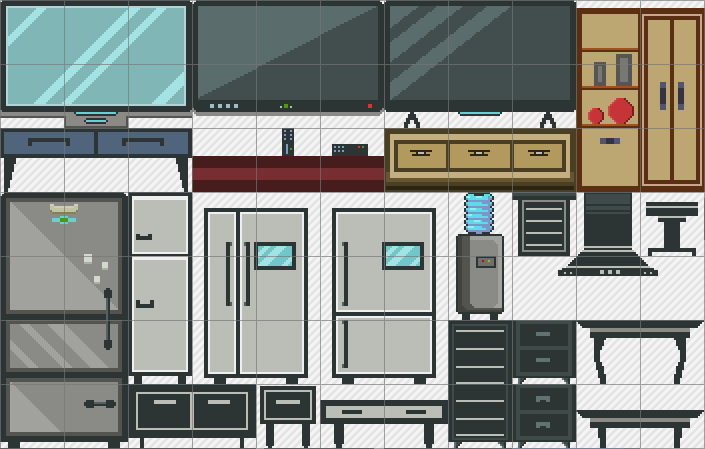 Interior Pixel Art - Game Sprites