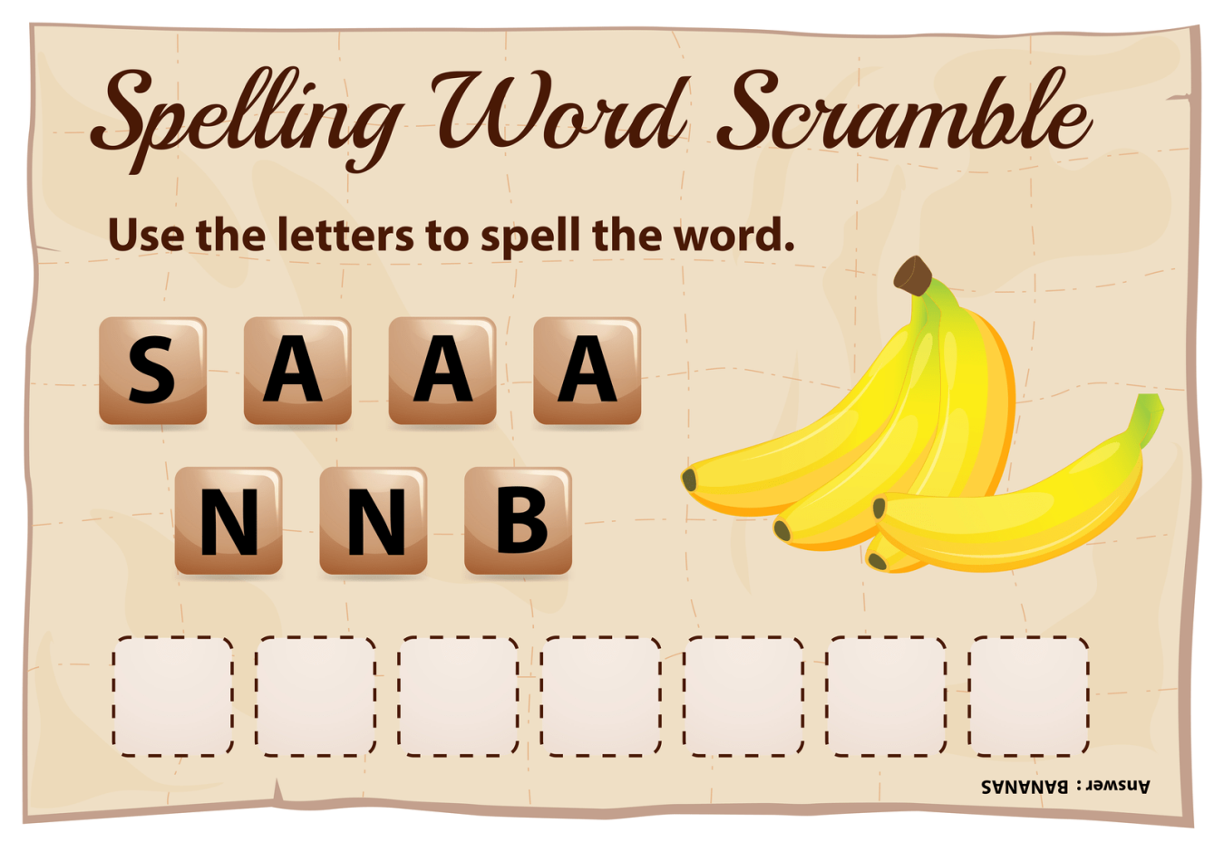 Scramble Words for Kids | Template - Game Templates