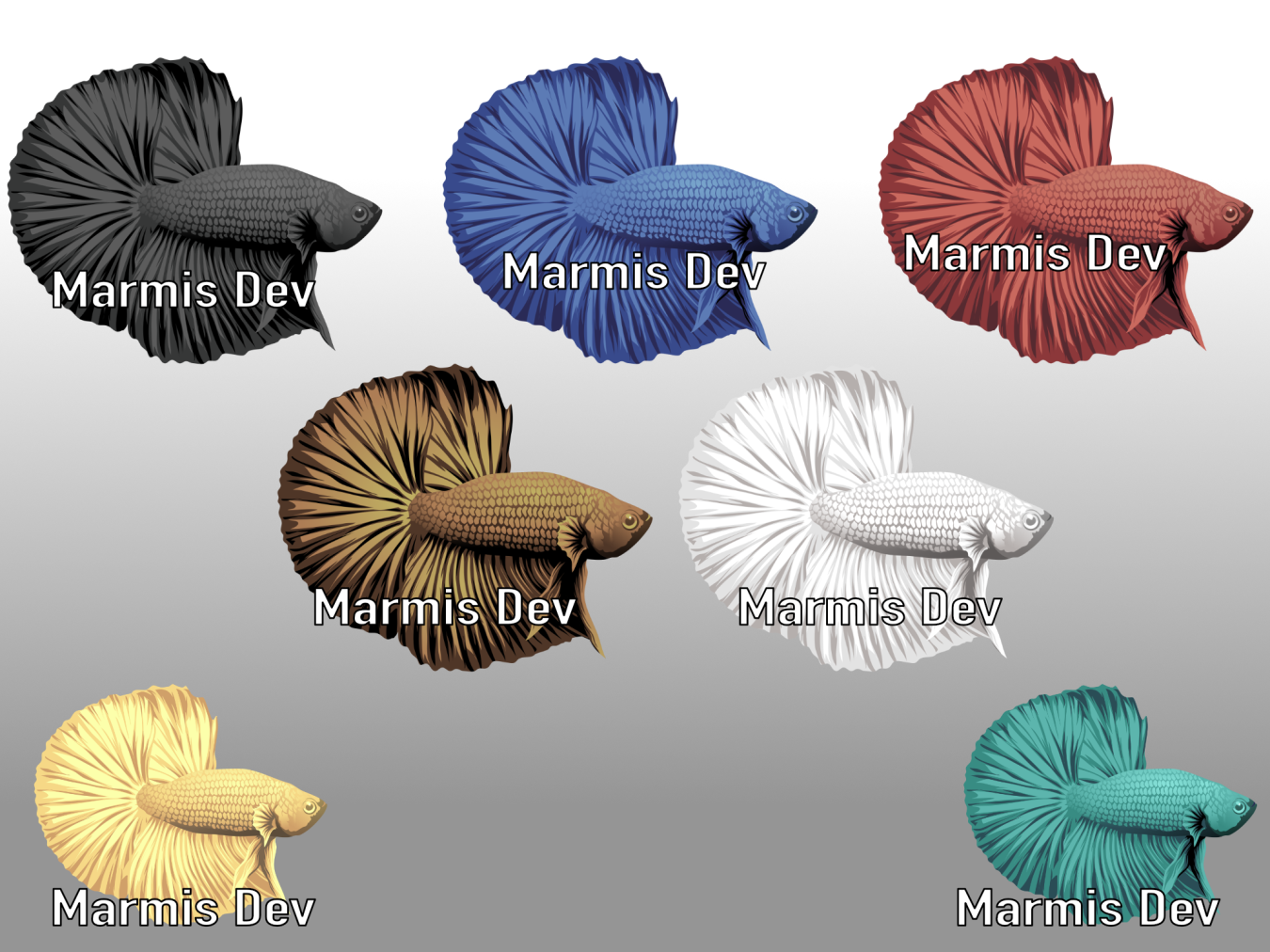 Betta Fish Collections - Game Asset Packs