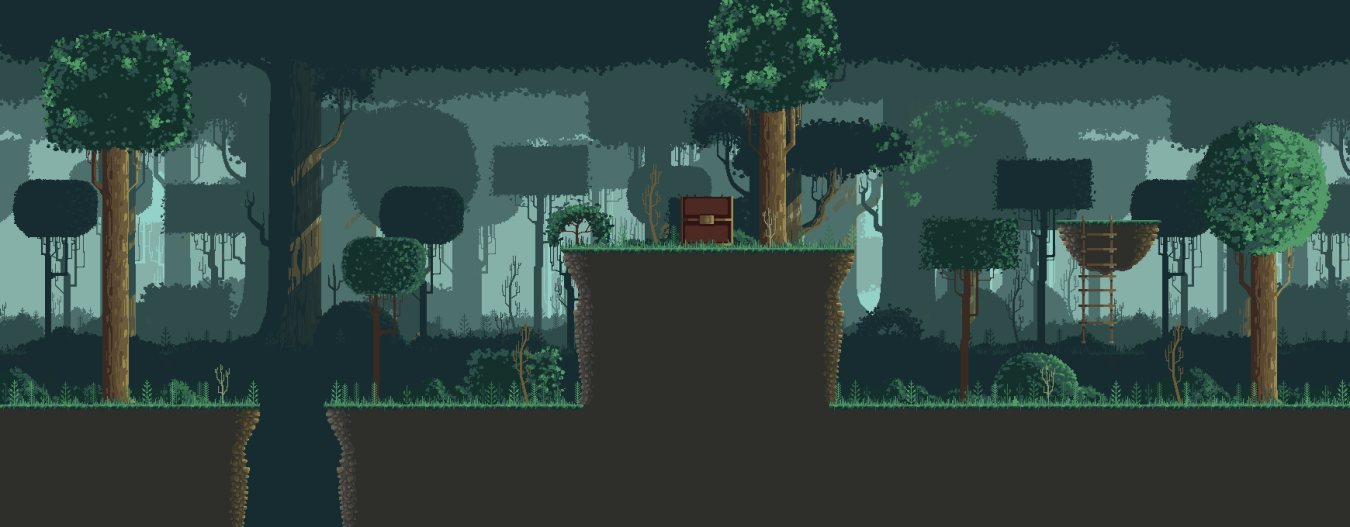 Pixel Art Forest - Game Backgrounds