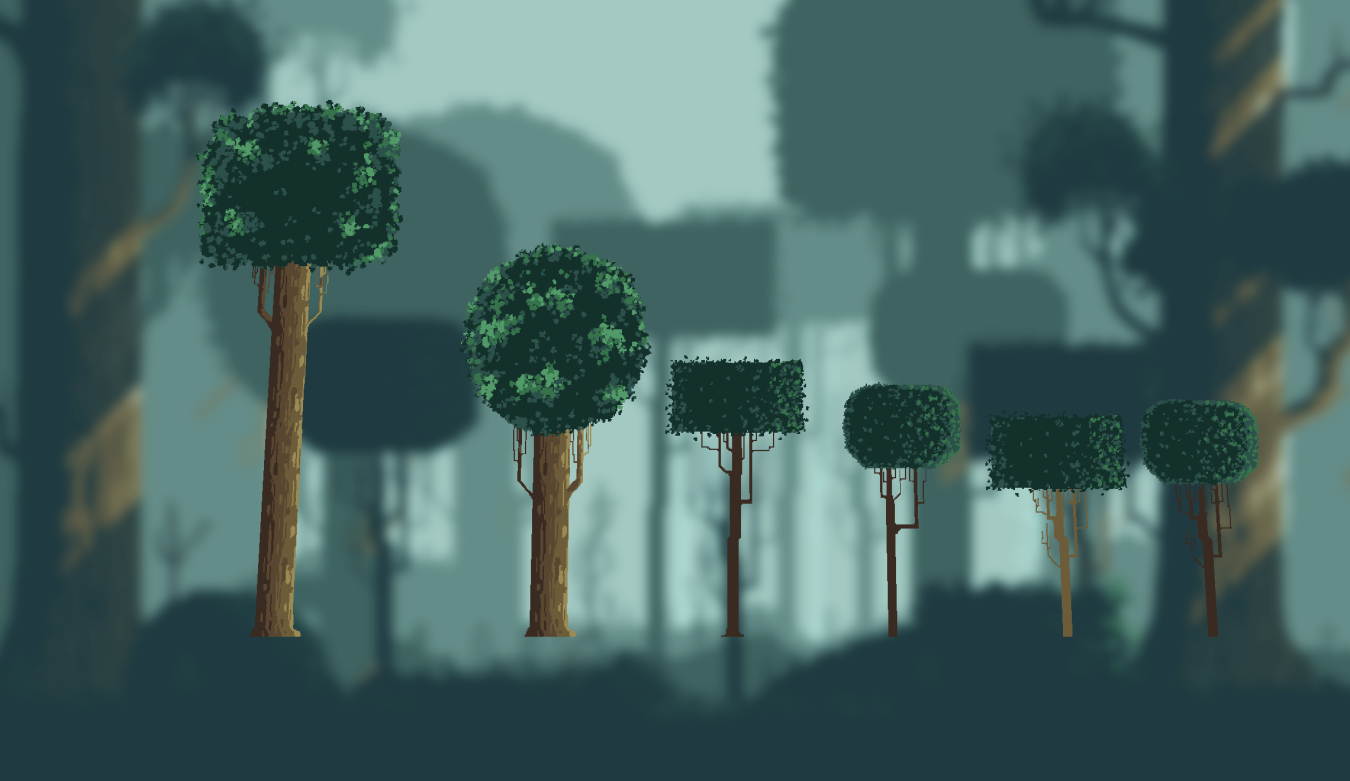 Pixel Art Forest - Game Backgrounds