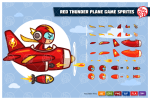 Red Thunder Plane Game Sprites - Game Sprites