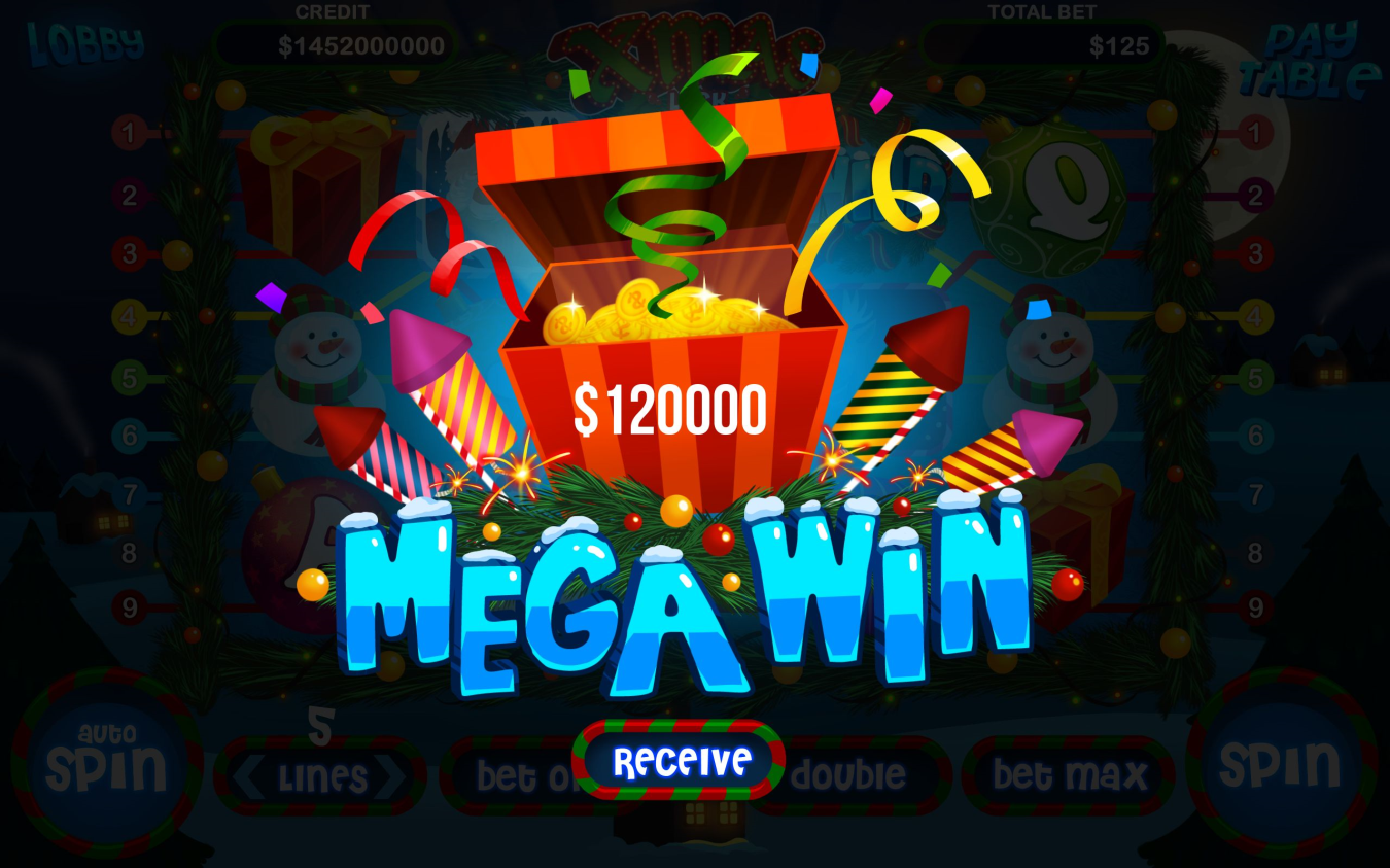 Xmas Luck slot game assets - Game Sprites