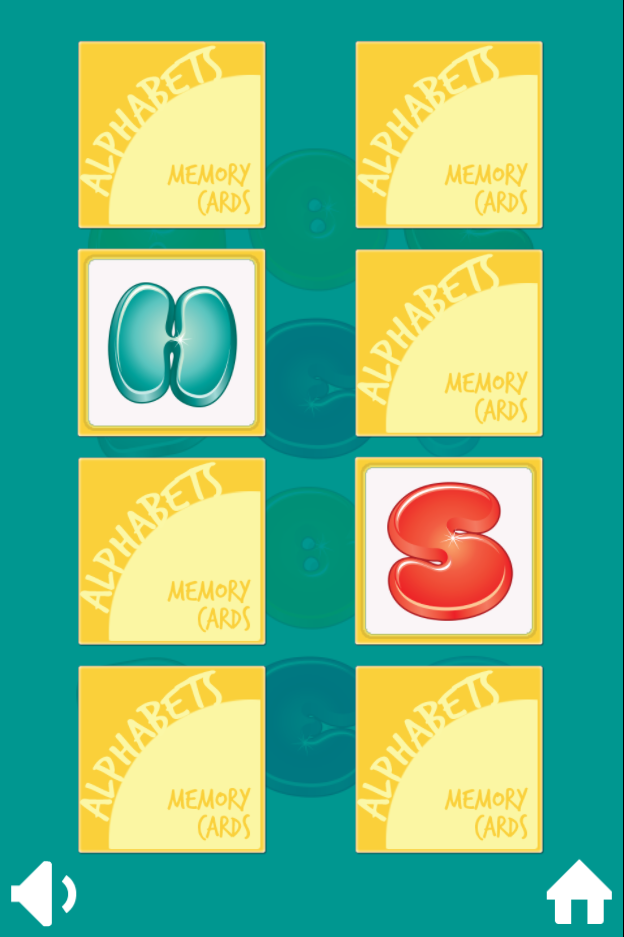 Alphabet Memory Cards Kids Game - Game Templates