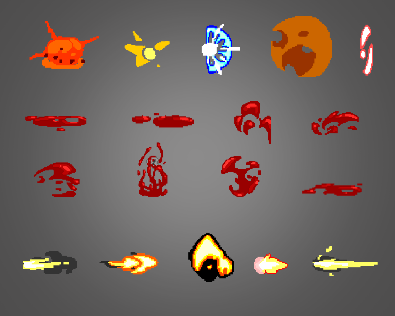 18 Pixel Sprite effects - Game Sprites