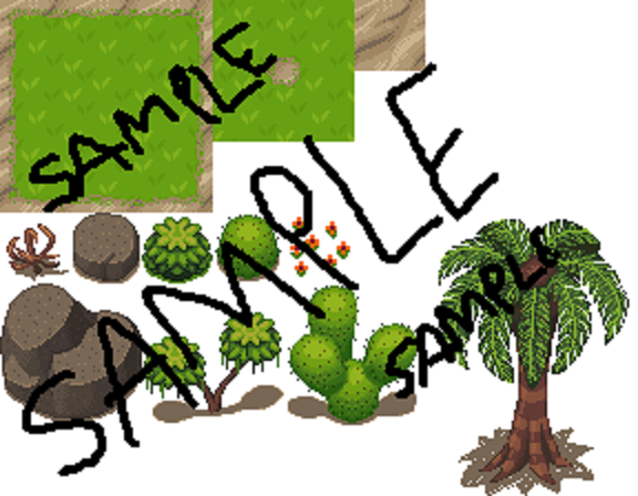 Desert Island Tile Map - Game Asset Packs