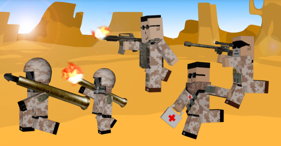4 Block Soldiers Animations - Animations for Games