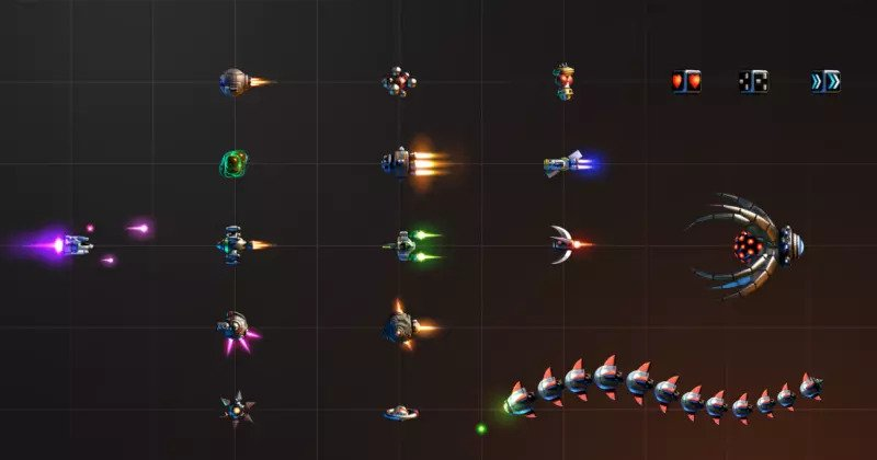 Space Shooter Art Pack 1 - Game Asset Packs